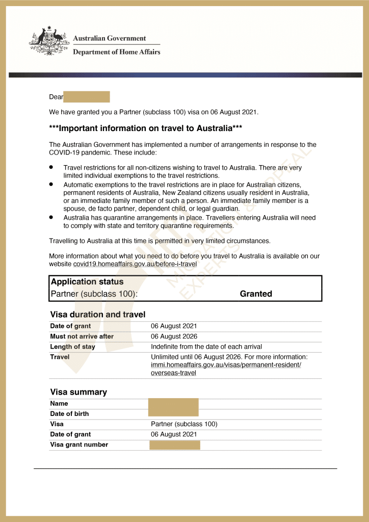 309 Partner Visa Grant for Malaysian Applicant After Overstay ...